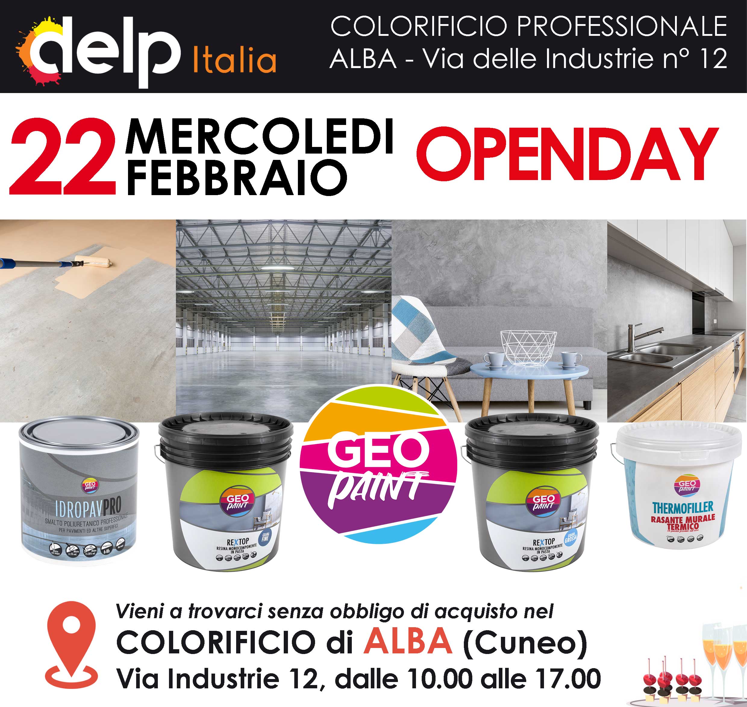 OpenDay e presentazione prodotti Geopaint presso colorificio di Alba