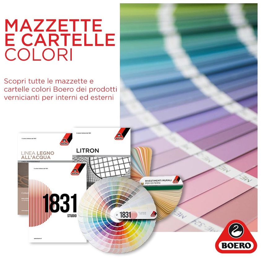 Mazzette colore e cartelle colori Boero. Scegli il tuocolore in delp Italia